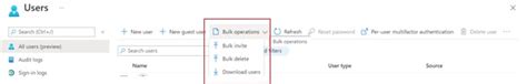 Where Is To Find Bulk Creation Operation In Azure Active Directory