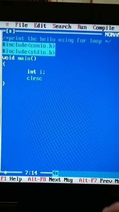 Using For Loop Print Hello In C Language Youtube