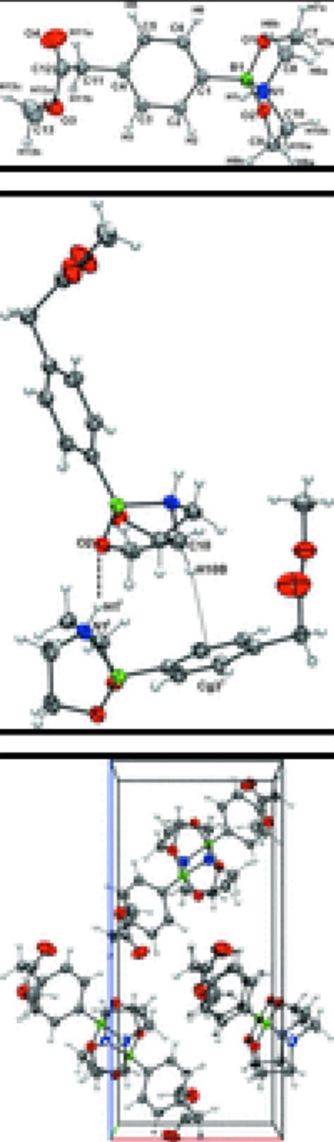 Unit Cell Viewed Perpendicular To The B Axis Showing The Pair Wise Download Scientific Diagram