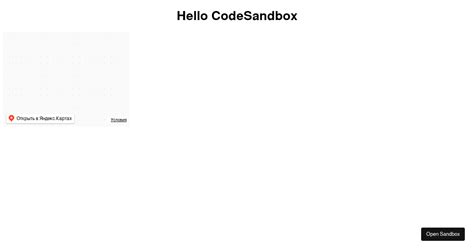 React Yandex Maps Examples CodeSandbox