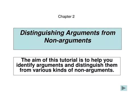 Ppt Distinguishing Arguments From Non Arguments Powerpoint