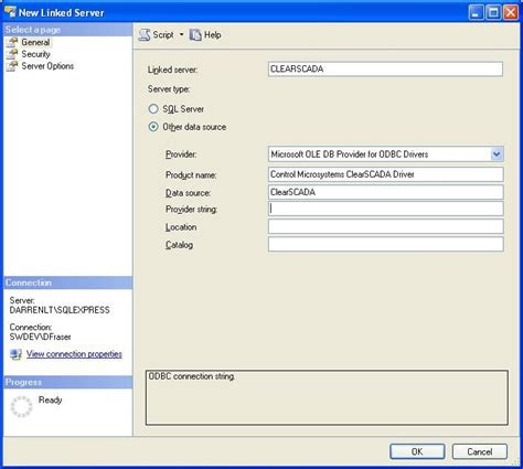 Connect From Sqlserver 2005 Using Linked Servers Schneider Electric Community