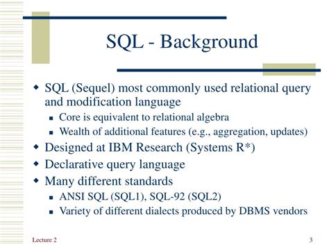 Ppt Lecture 1 Sql Ddl And Dml Powerpoint Presentation Free Download