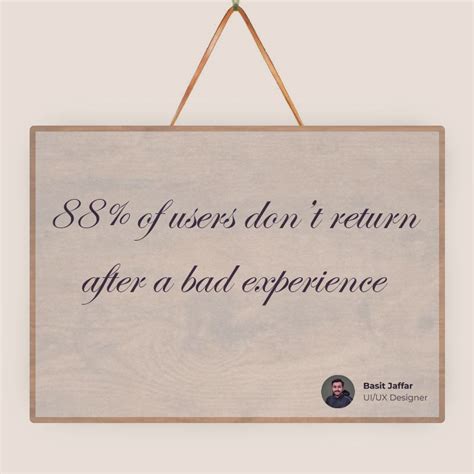 Basit Jaffar On Linkedin 88 Of Users Wont Return After A Bad Ux Are You Losing Them Bad Ux Is