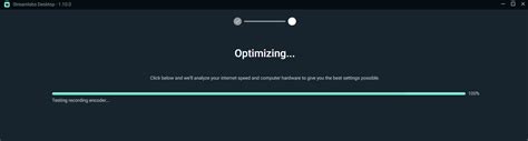 Streamlabs Giving Me Issues Stuck At 100 Optimizing Not Sure What To Do From Here Tried