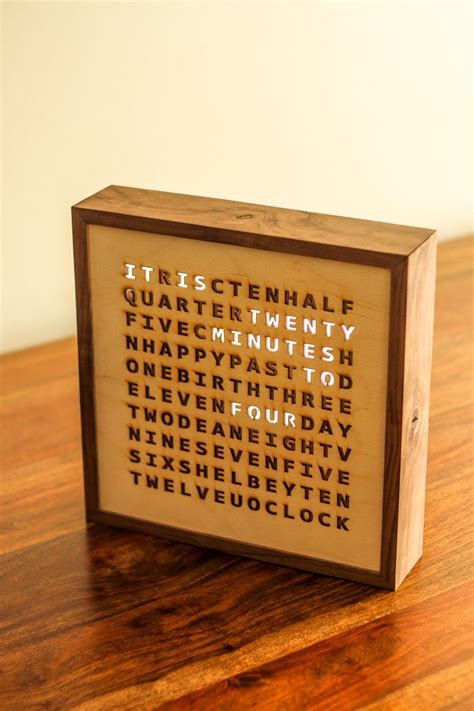 Birthday Word Clock Small Wood Projects Clock Design Diy Projects