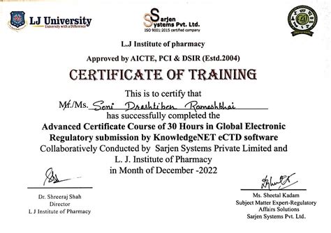 I Am Delighted To Share That I Have Successfully Completed The Advance Certificate Course Of 30