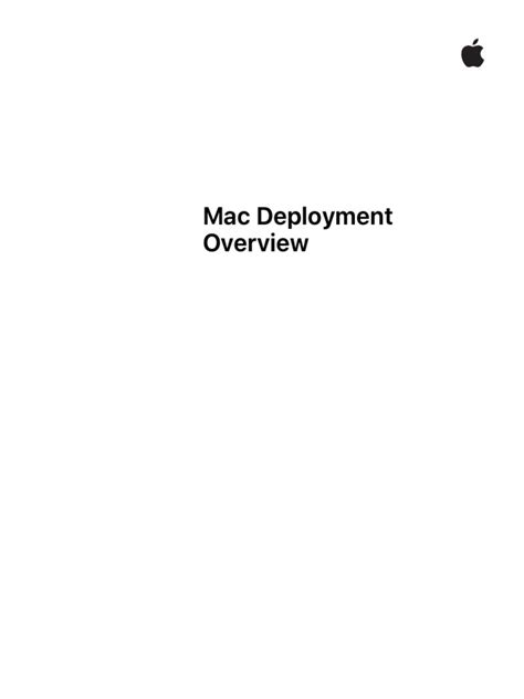 Mac Deployment Overview Pdf Mac Os I Cloud