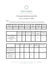 CSI 4 Pdf The Couples Satisfaction Index CSI Funk J L Rogge R D 2007 Scale Please