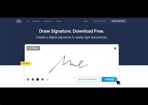 Бесплатный генератор подписей от Fill нарисуйте или введите свою подпись