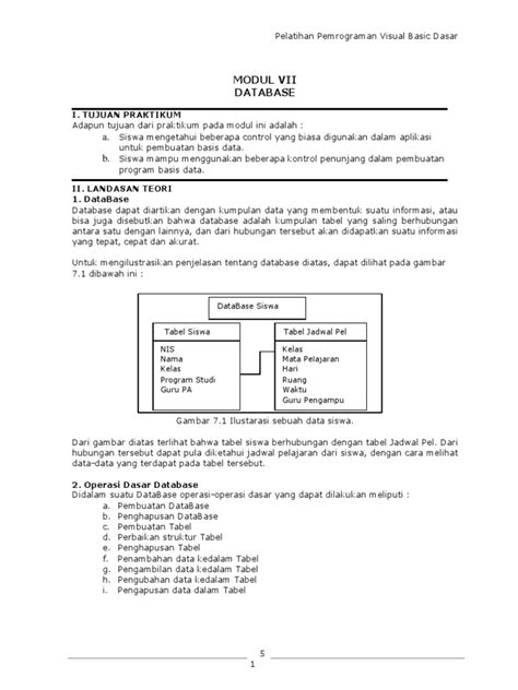 Pertemuan Ke 13 Database Pada Visual Basic Pdf