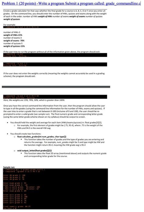 Solved Problem 1 20 Points Write A Program Submit A