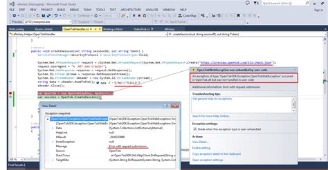 C Error With Request Submission On Createsession Method Opentok