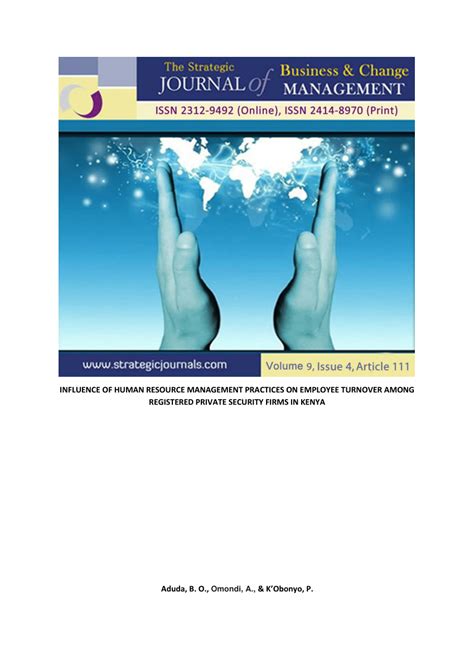 Pdf Influence Of Human Resource Management Practices On Employee Turnover Among Registered