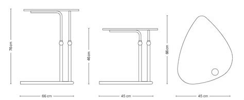 K22 모빌 테이블 화이트 래커드 Tecta