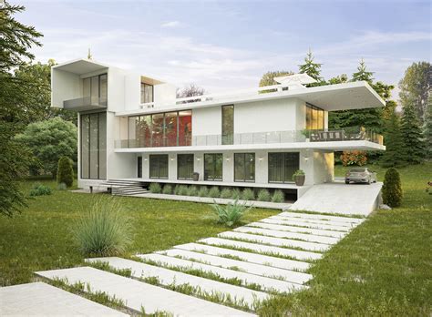 3d Rendering And Visualization House Exterior Project Behance