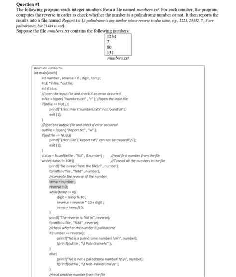solved question 1 the following program reads integer