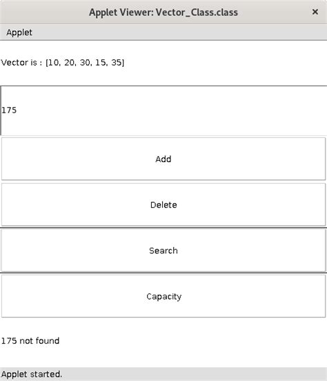 Java Program To Show The Use Of Methods Of Vector Class Sanfoundry