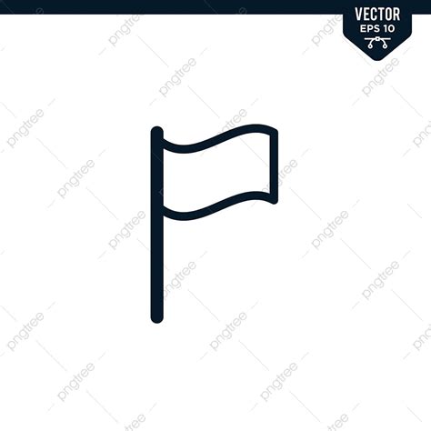 Flag Outline Clipart Hd Png Flag Icon Collection Outlined Style Decorative Collection Marker