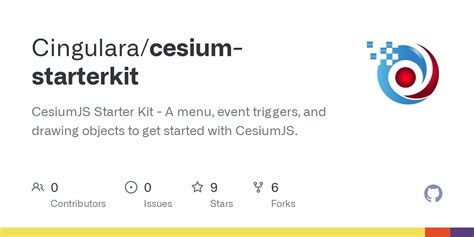 GitHub Cingulara Cesium Starterkit CesiumJS Starter Kit A Menu Event Triggers And Drawing