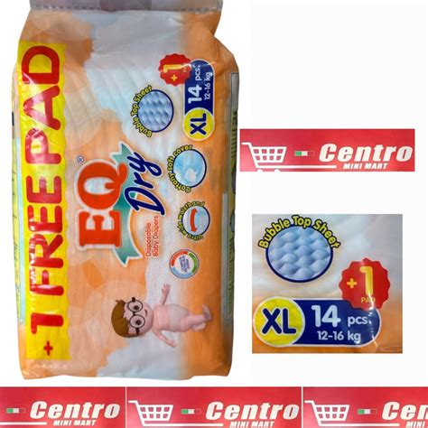 Eq Dry Diaper Xl 14ppcs 1 Tape Shopee Philippines