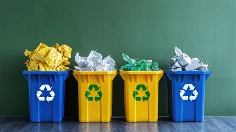 Recycling Bins With Clearly Labeled Categories For Different Stock Illustration Illustration