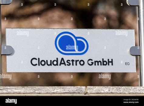 09 March 2025 Bavaria Munich The Logo Of Cloudastro Gmbh Can Be Seen