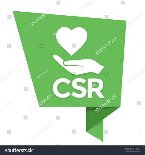 Vector Csr Green Badge Sticker Label Stock Vector Royalty Free 411248854 Shutterstock