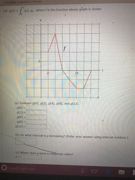 Solved Let G X Integral X F T Dt Where F Is The Chegg