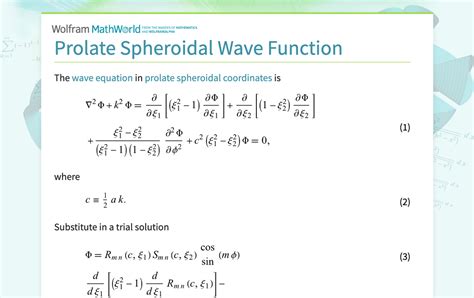 Prolate Spheroidal Wave Function From Wolfram Mathworld