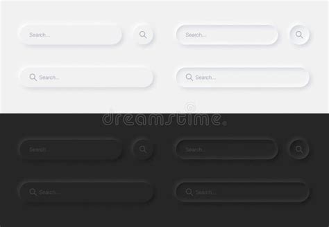 Aesthetic Search Bars In Different Variations Ui Neumorphic Design