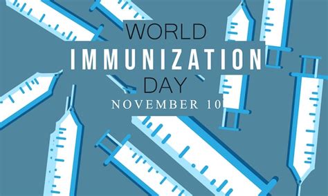 Premium Vector World Immunization Day Background Banner Card Poster