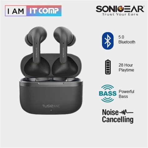 Sonicgear Earpump Tws Anc Bluetooth True Wireless Type C Pod Earphones Active Noise