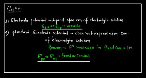 Electrode Potential Definition Formula Standard Electrode Potential