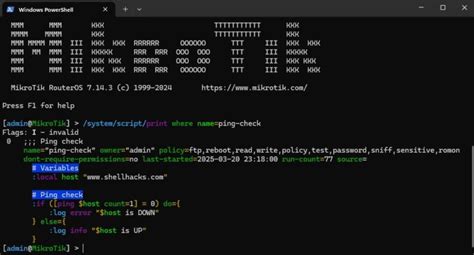 Mikrotik Script Create Run Schedule Example Shellhacks