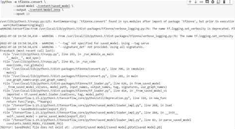 Savedmodel File Does Not Exist But It Exists · Issue 2004 · Onnxtensorflow Onnx · Github