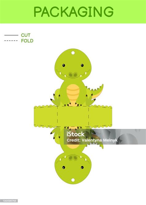 Diy 파티 호의 상자 다이 컷 템플릿 디자인 생일 과자 사탕 작은 선물에 대한 귀여운 악어와 아기 샤워 인쇄 가능한 색상 구성표입니다 인쇄 잘라내기 접기 접착제 벡터