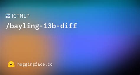 Ictnlp Bayling 13b Diff · Hugging Face