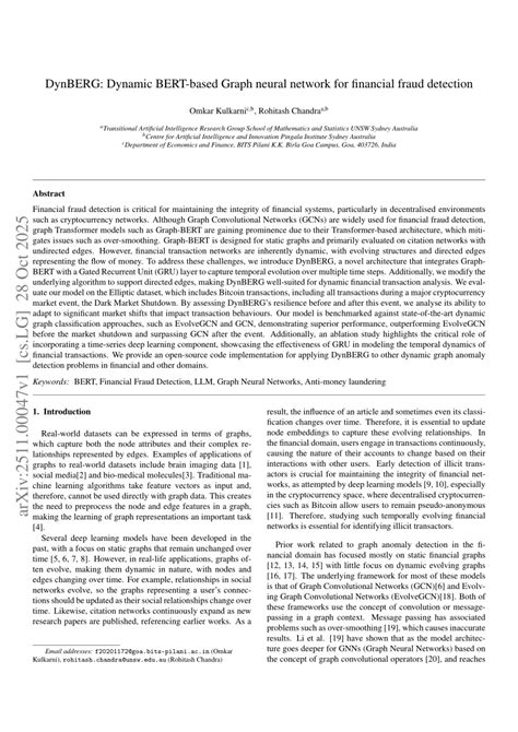 Pdf Dynberg Dynamic Bert Based Graph Neural Network For Financial