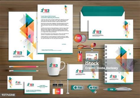 기업 아이덴티티 비즈니스 템플릿 디자인 벡터 추상적인 문구 선물 항목 색상 홍보 기념품 요소 링크 디지털 기술 세트 가방에 대한 스톡 벡터 아트 및 기타 이미지 Istock