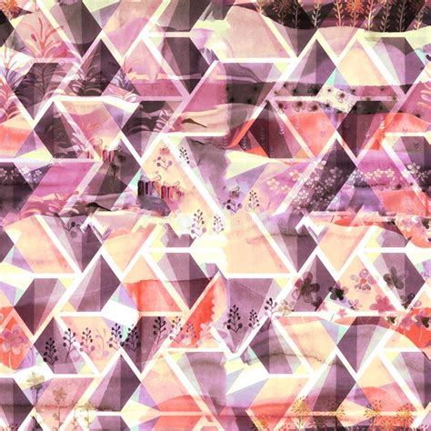 Abstract Background Design Multicolour Geometric Design Art Textile Pattern Floral Pattern Stock