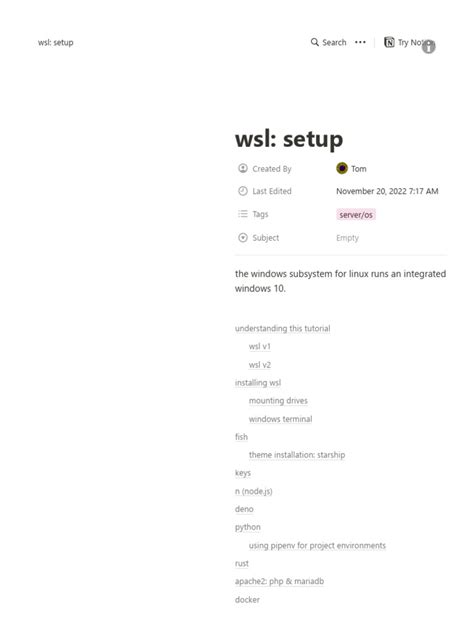 Wsl Setup Pdf