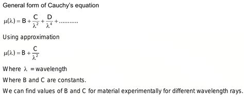 What Are Constants In Cauchy Equation