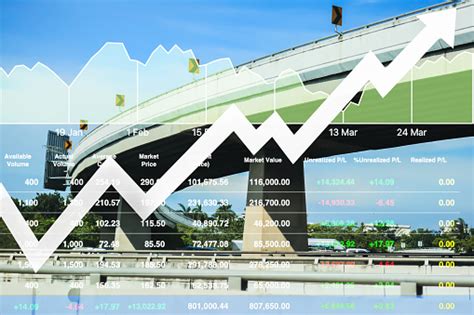 차트와 교통 사업에 성공적인 투자와 태국 방콕에서 고속도로 교차로 배경에 그래프의 주식 금융 인덱스입니다 개념에 대한 스톡 사진 및 기타 이미지 Istock
