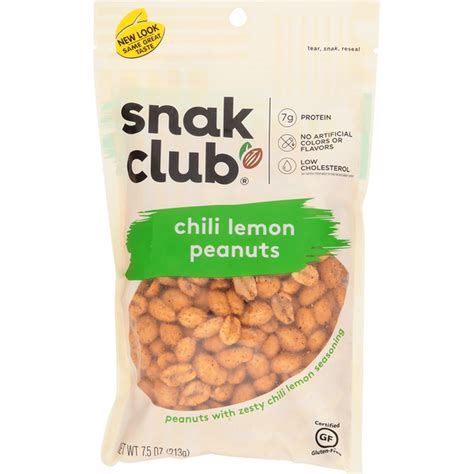 Snak Club Peanuts Chili Lemon 7 5 Oz Delivery Or Pickup Near Me