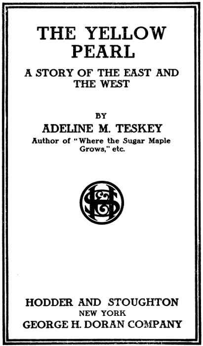 The Project Gutenberg Ebook Of The Yellow Pearl By Adeline M Adeline