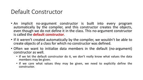 Oop Lec 131415 Constructors Destructor And Its Types Pptx