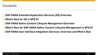 HANA SPS Extended Application Service PPT