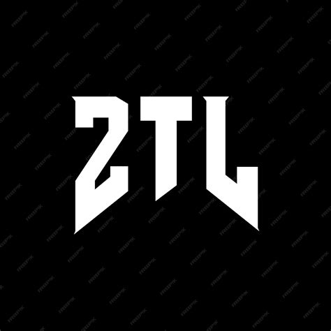 Ztl 字母標誌設計 科技公司 Ztl 標誌設計 黑白色配色 Ztl標誌 Ztl矢量 Ztl設計 Ztl圖標 Ztl字母 Ztl排版標誌設計 Premium Vector
