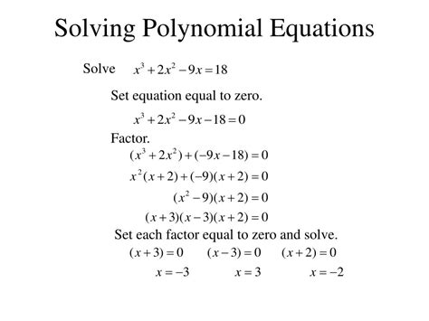 Ppt 6 4 Factoring And Solving Polynomial Equations Powerpoint Presentation Id 1275371